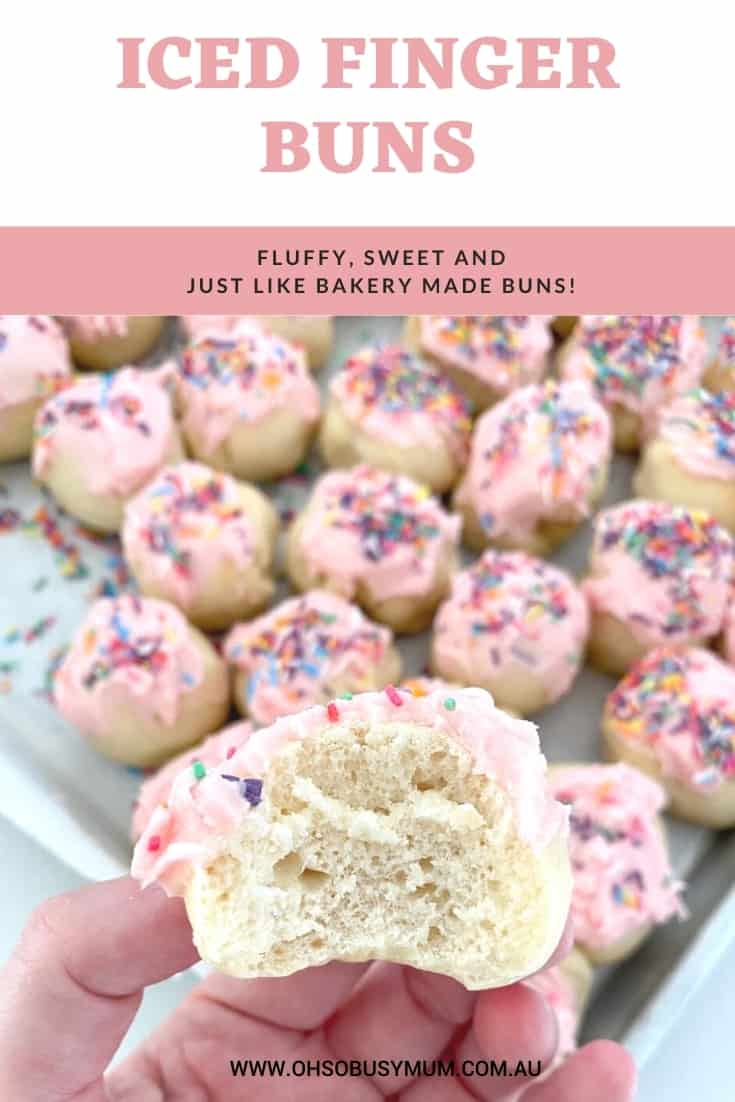 Iced Finger Buns - Oh So Busy Mum