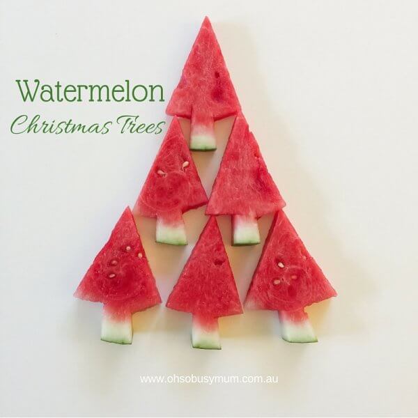 Watermelon Christmas Trees - Oh So Busy Mum