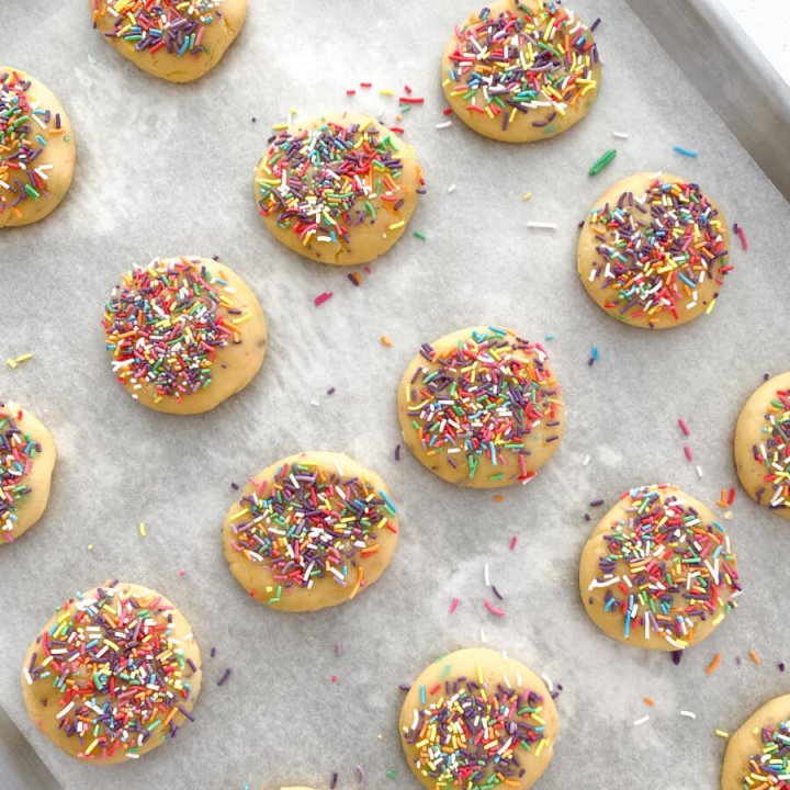 Easy to make sprinkle biscuits - Oh So Busy Mum