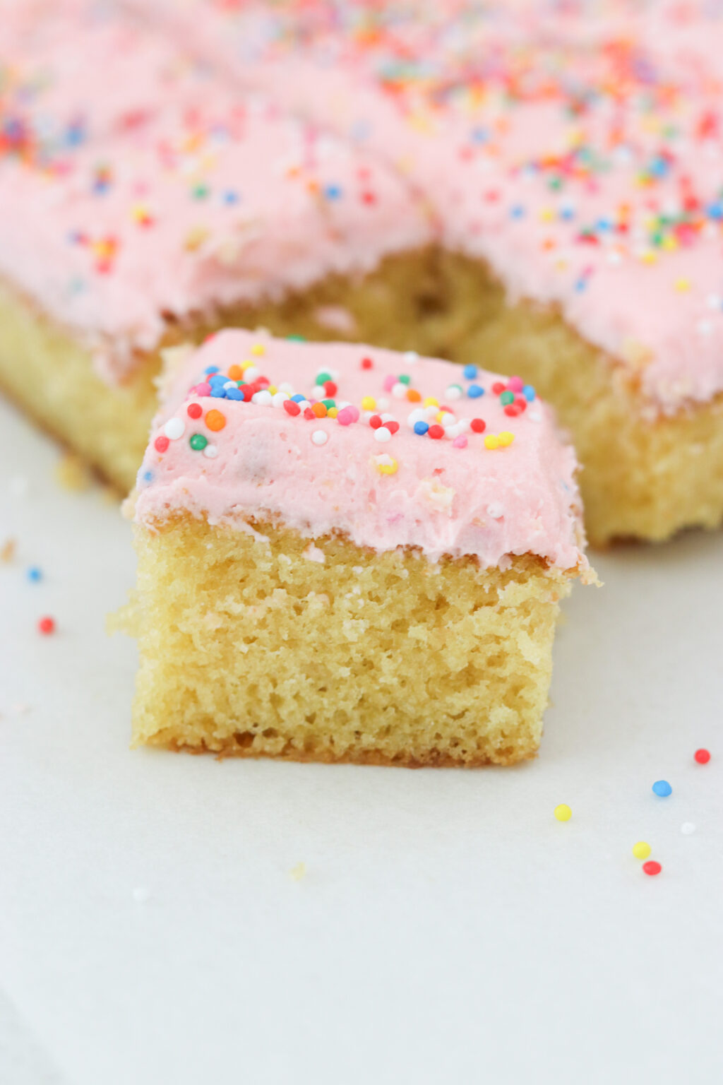 Vanilla Tray Cake - Oh So Busy Mum