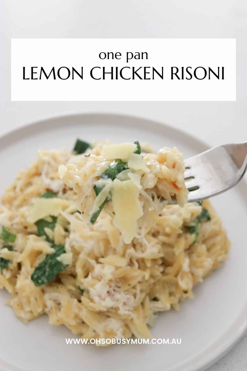 Lemon Chicken Risoni - Oh So Busy Mum