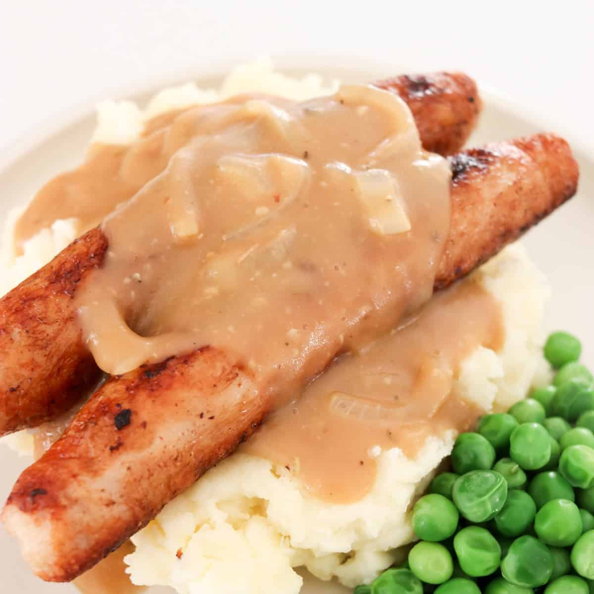 Bangers And Mash With Onion Gravy Oh So Busy Mum