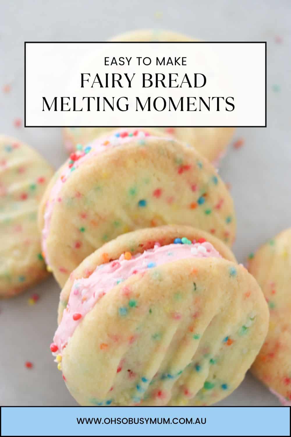 Fairy Bread Melting Moments - Oh So Busy Mum