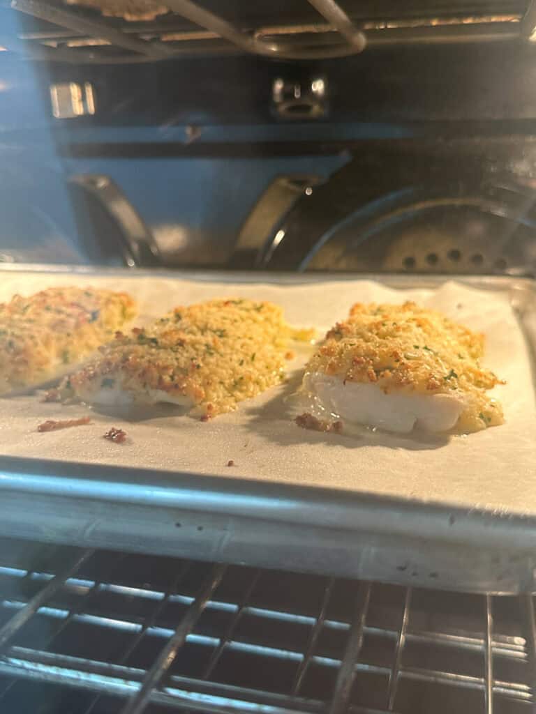 Parmesan Crusted Baked Fish - Oh So Busy Mum