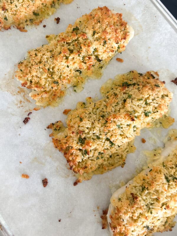 Parmesan Crusted Baked Fish - Oh So Busy Mum