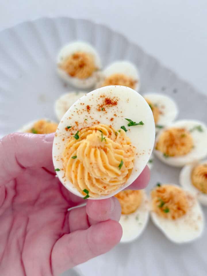 My Go-To Devilled Eggs Recipe - Oh So Busy Mum