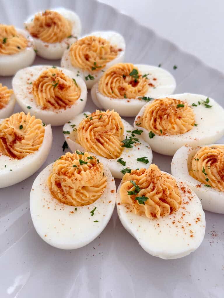 My Go-To Devilled Eggs Recipe - Oh So Busy Mum